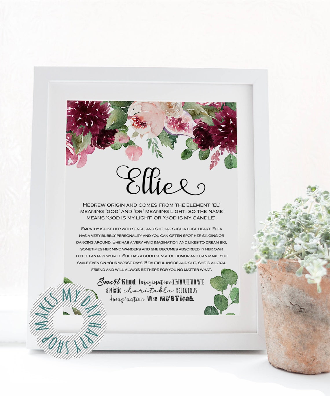 Abbie Name Meaningcustom Name Wall Artpersonalized Meaning - Etsy