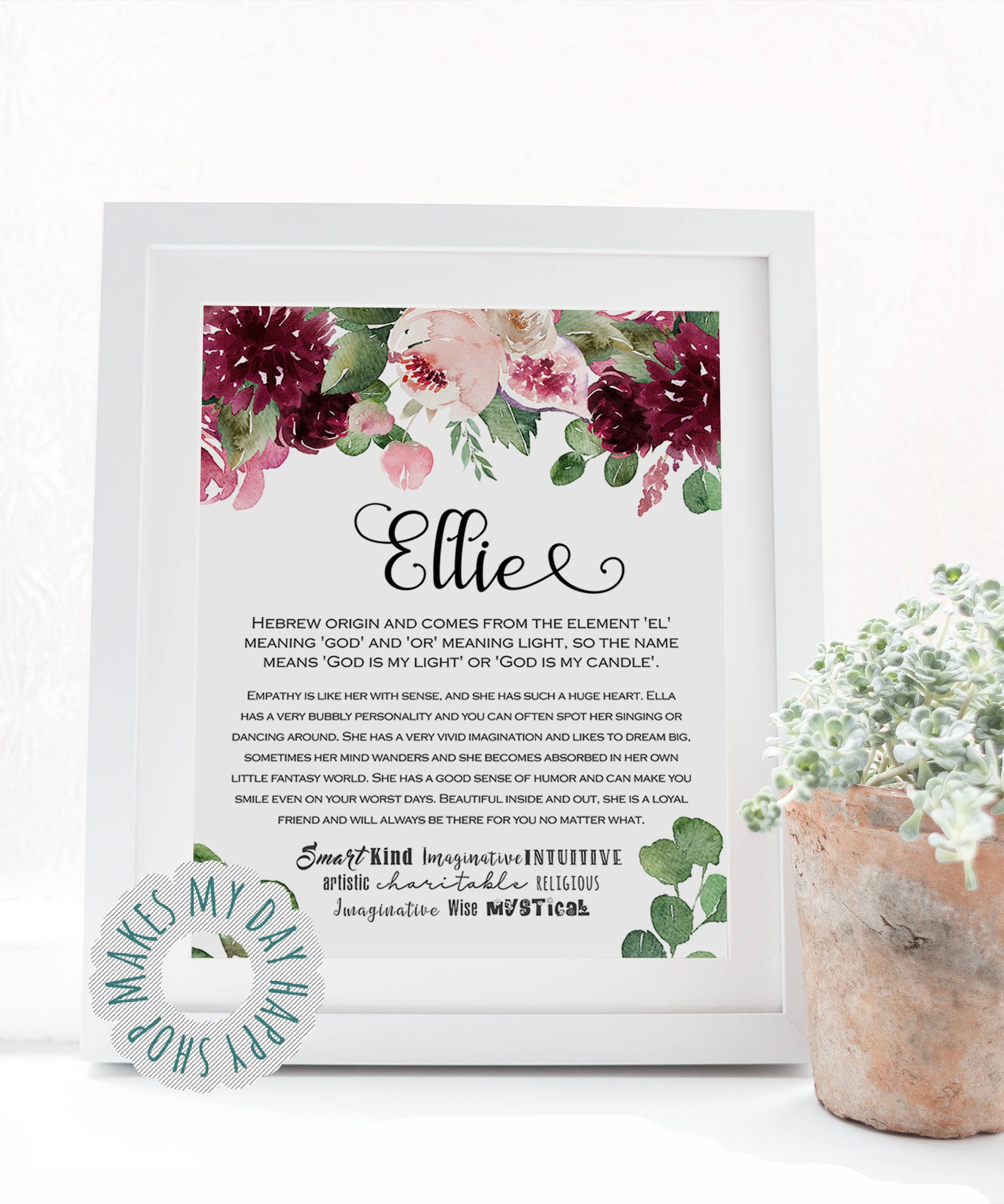 Abbie Name Meaning,custom Name Wall Art,personalized Meaning of Name ...