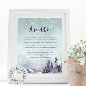 Luna Name Meaning,custom Name Personalized Art Print With Meaning of ...