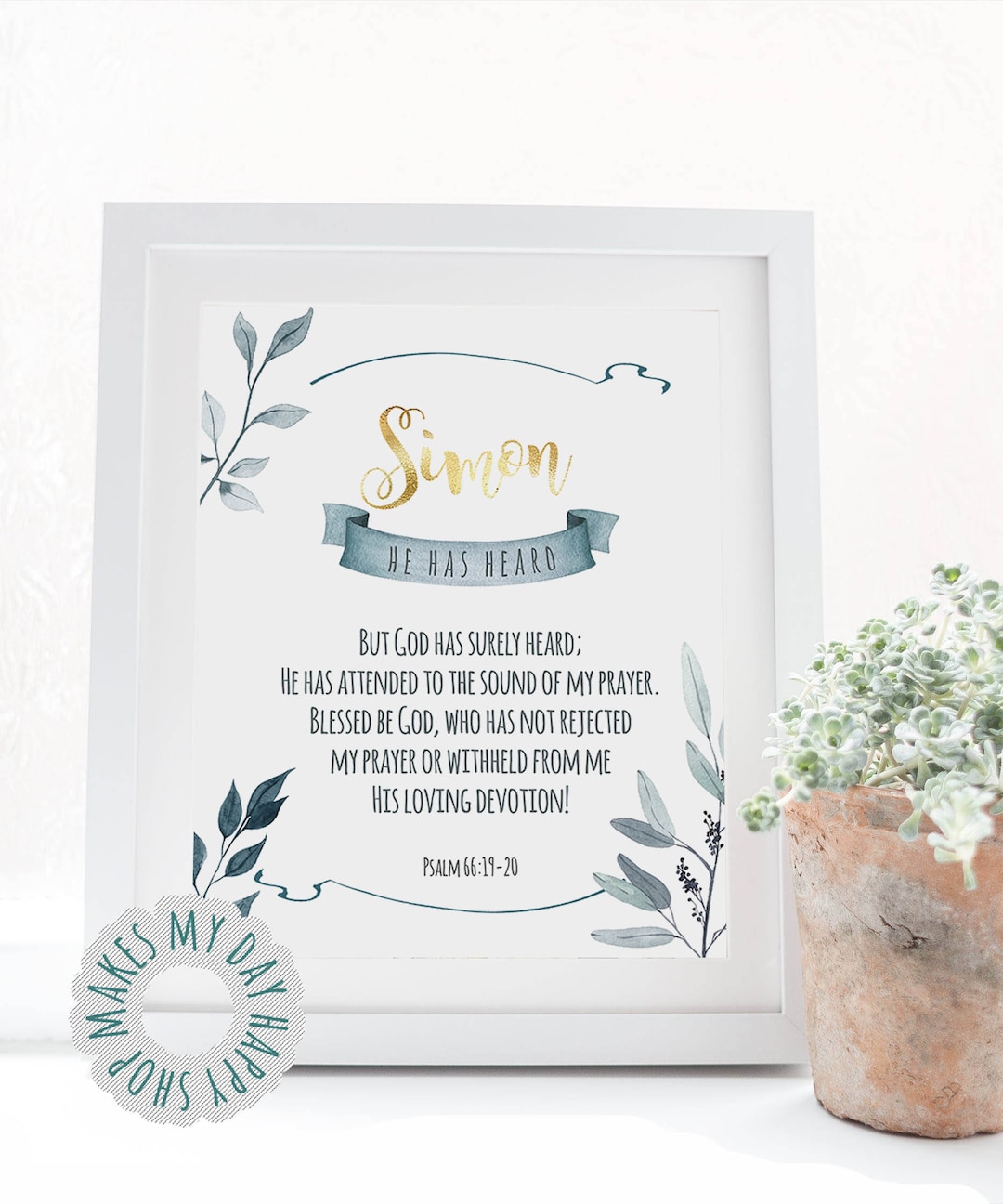 Simon Custom Name Personalized Art,printable Name Wall Art With ...