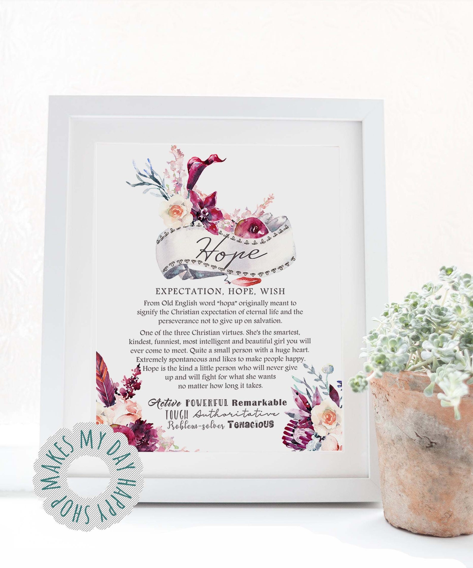 Hope name meaning wall artlighthouse kids room decorSign | Etsy