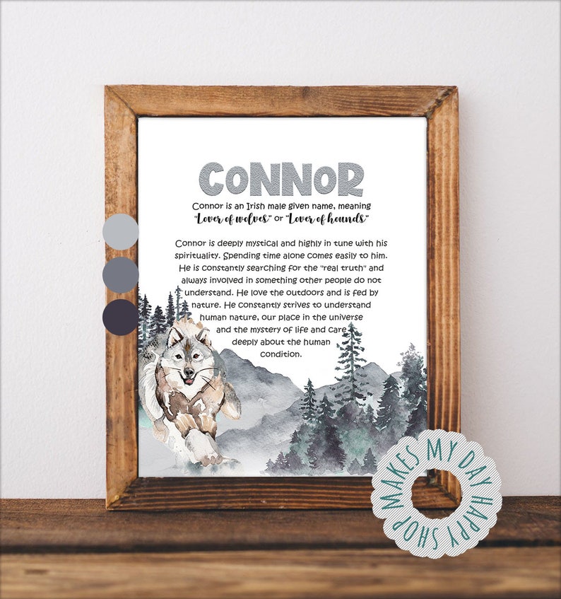 Connor Personalized Name Wall Artcustom Name - Etsy