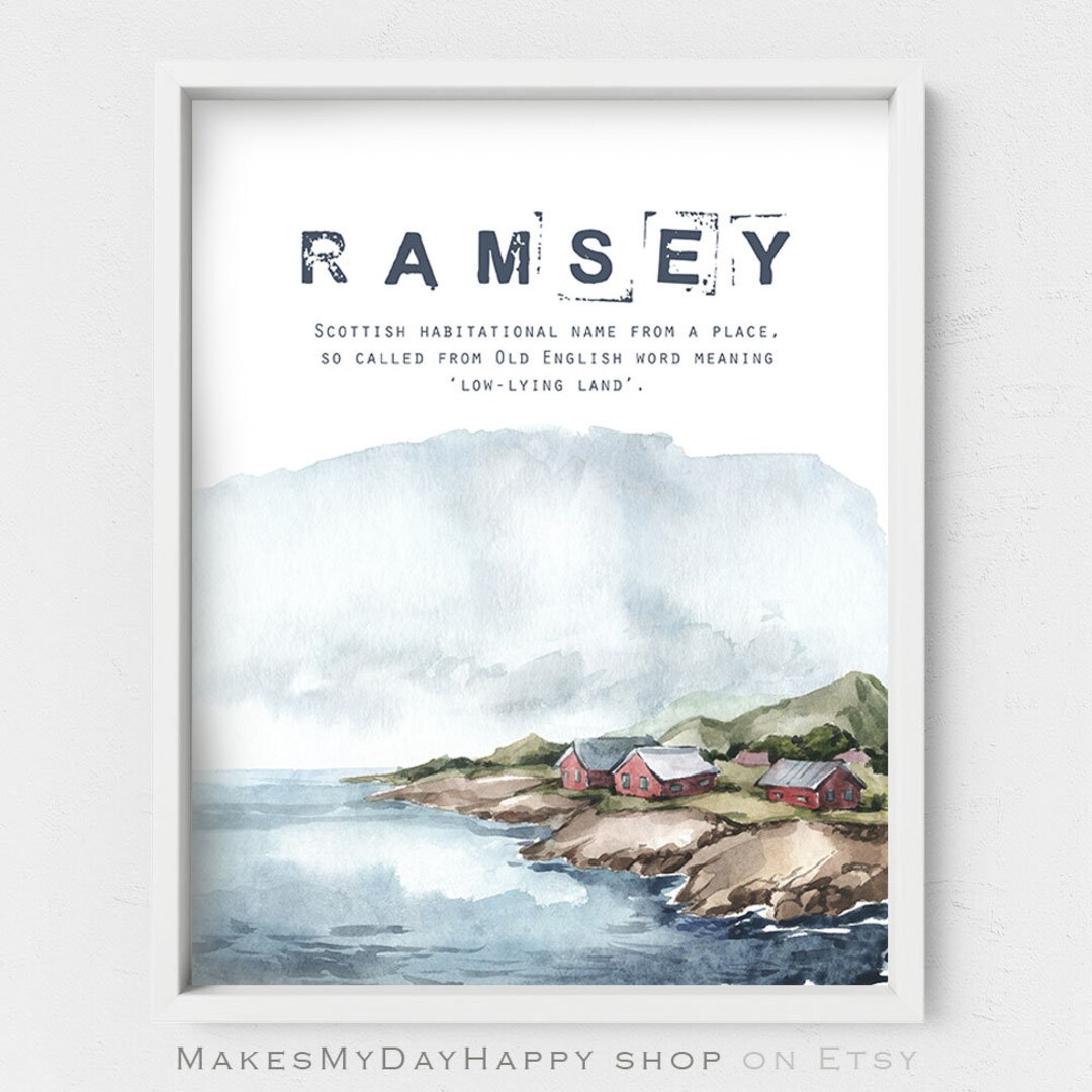 Ramsey Name Meaning Wall Art,scottish Names,sign Name Wall Art ...