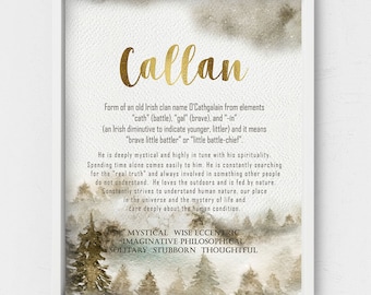 Callan Name Meaning - Etsy