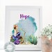Hope Name Meaning,hope Custom Name Printable Wall Art,mermaid ...