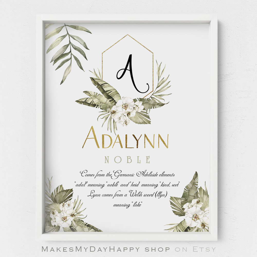 Adalynn name meaningPersonalized first name wall artCustom | Etsy