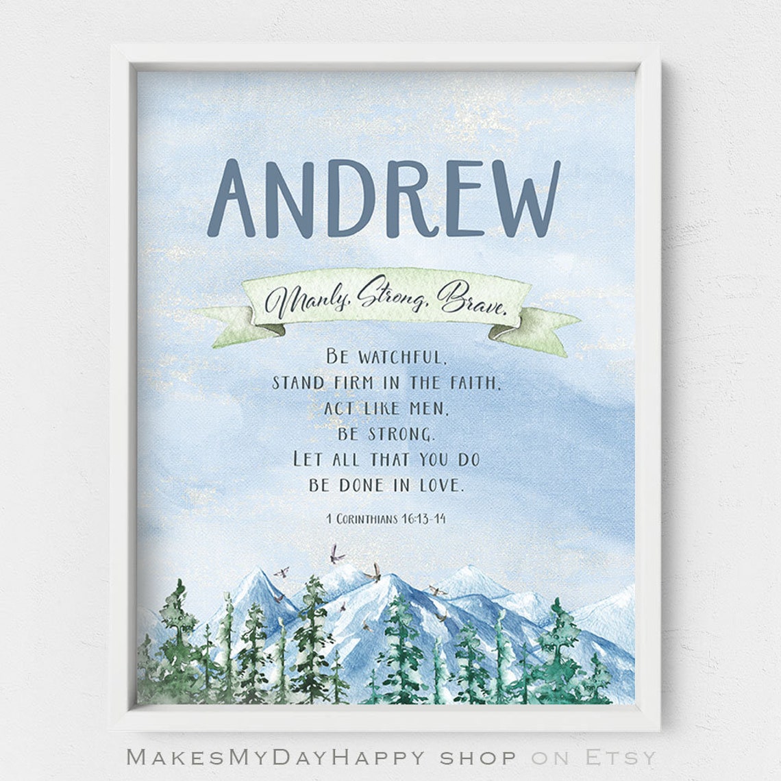 Cooper Printable Meaning of Nameevergreen Tree Kids Room - Etsy