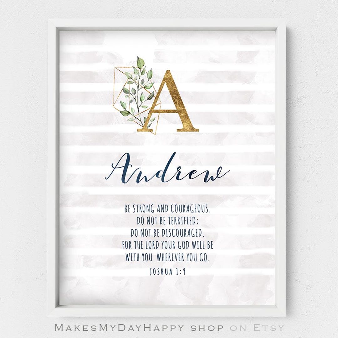 Andrew Name Wall Art,best Friend Birthday,symbolizes Courage,teenage ...
