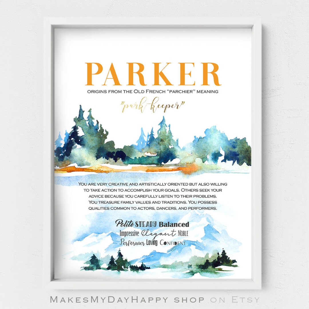 Parker Name Meaning,given Name References,french Names Origin,nursery ...