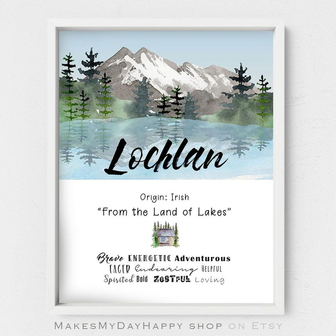 Lochlan Name Meaning Decor,sign Name Wall Art,irish Name Meaning,clear ...