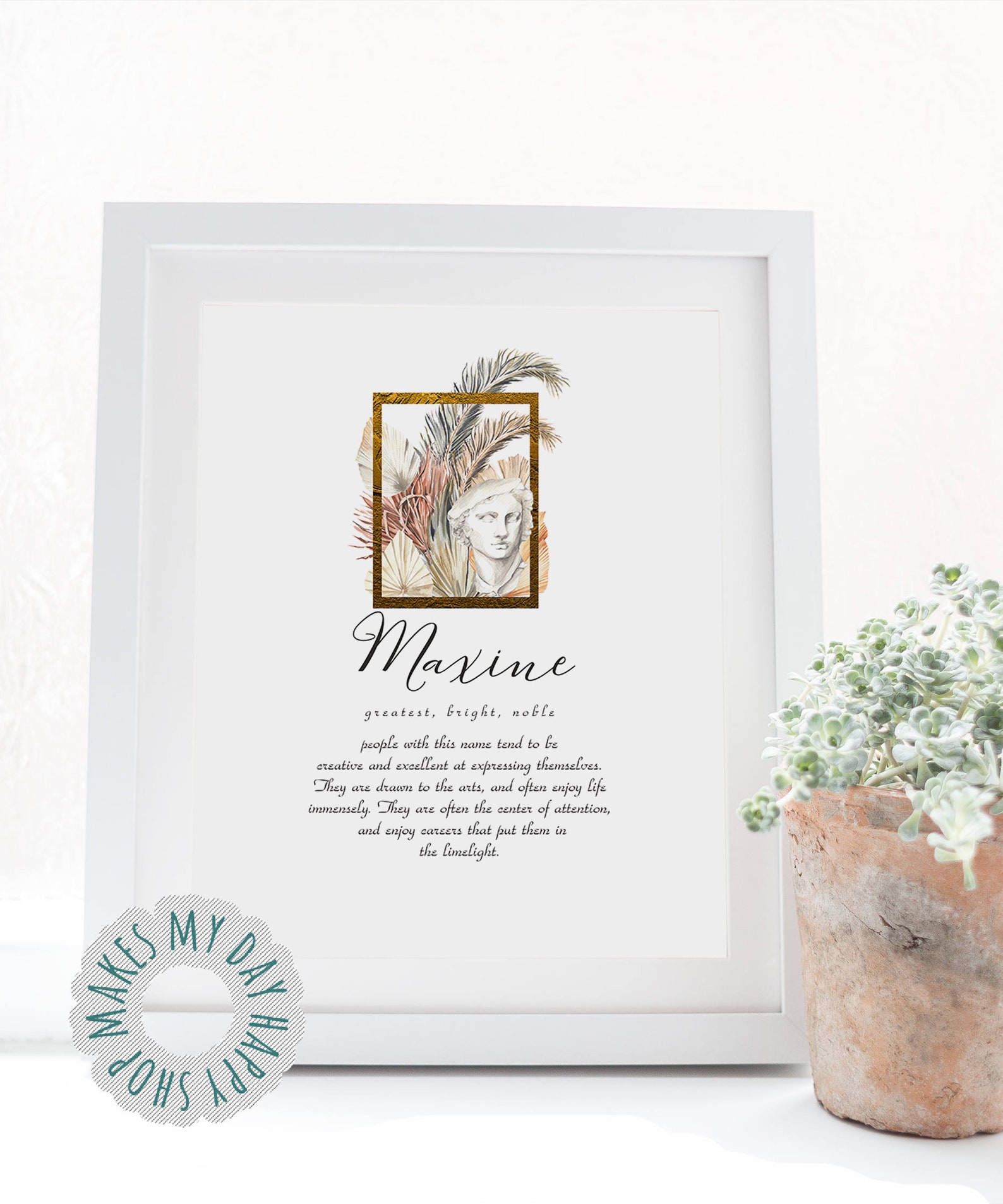 Personalized Name Meaning Decorsign Name Wall Artmaxine | Etsy