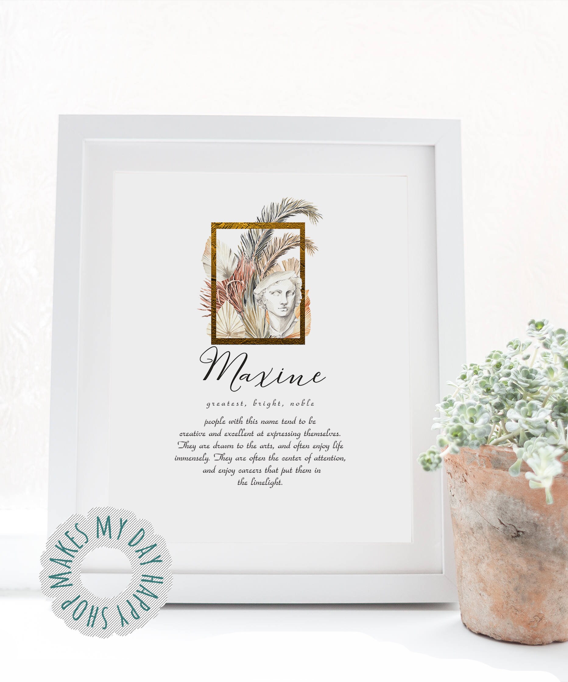 Personalized Name Meaning Decorsign Name Wall Artmaxine - Etsy