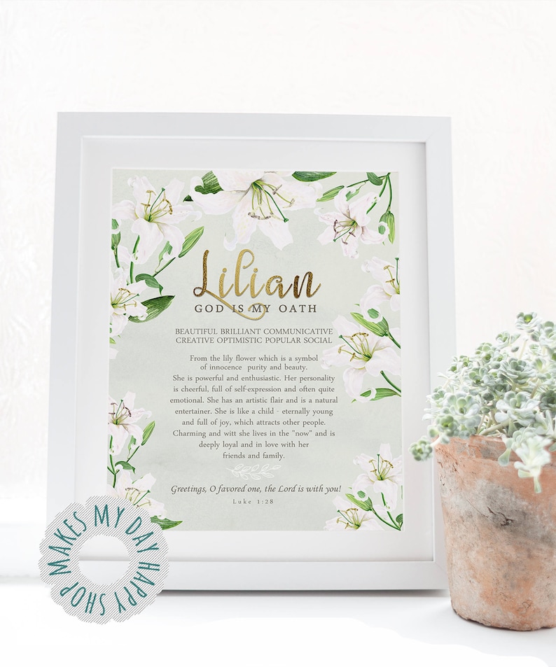 Lena Name Meaning Printable Wall Artgreen Leaf Personalized - Etsy