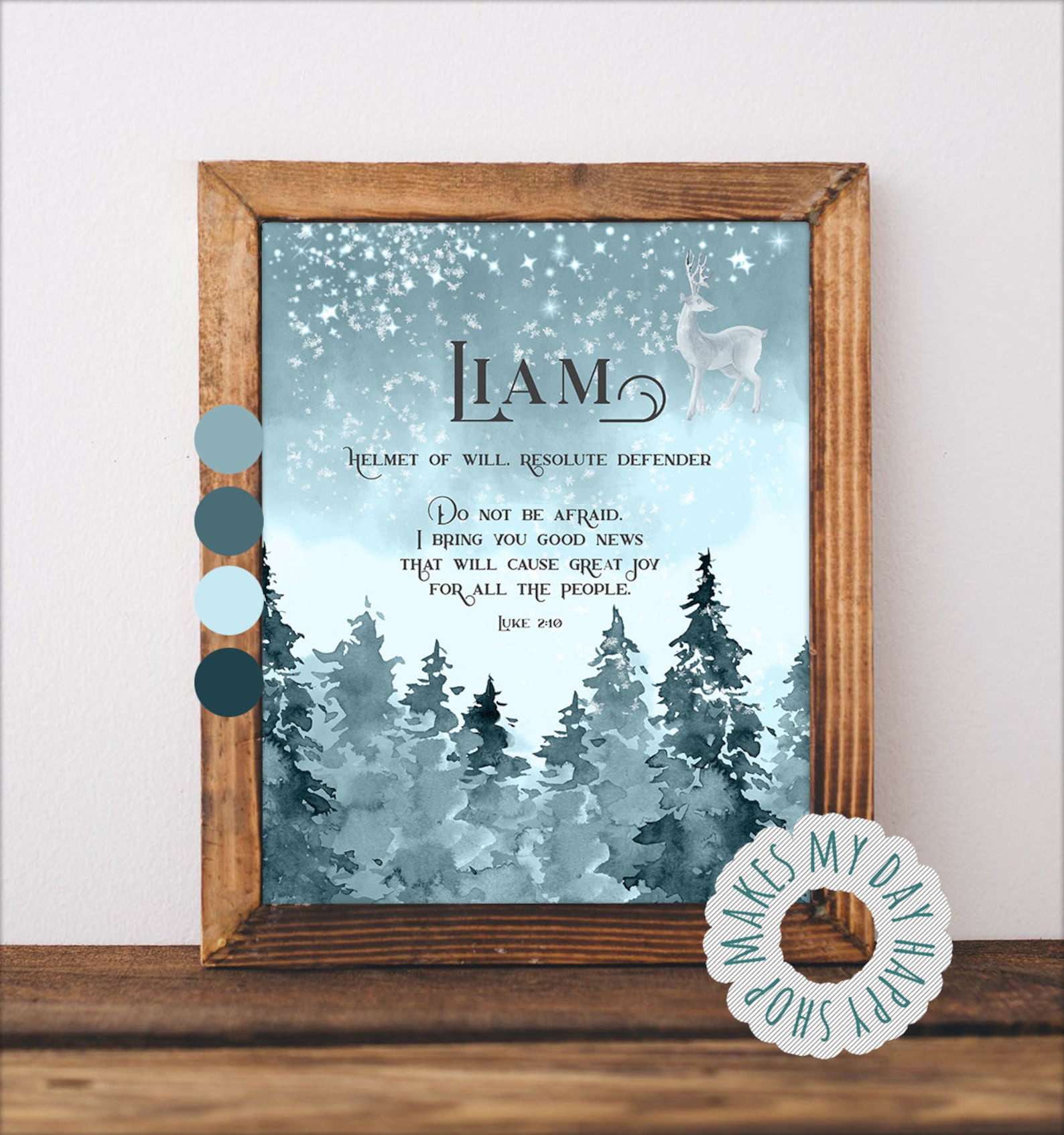 Micah Custom Name Wall Artpersonalized Name Meaning With - Etsy