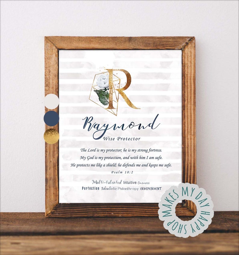 Raymond Boy Name Meaningcustom Name Wall Artpersonalized - Etsy