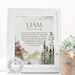 Liam Personalized Name Meaningcustom Printable Meaning of - Etsy