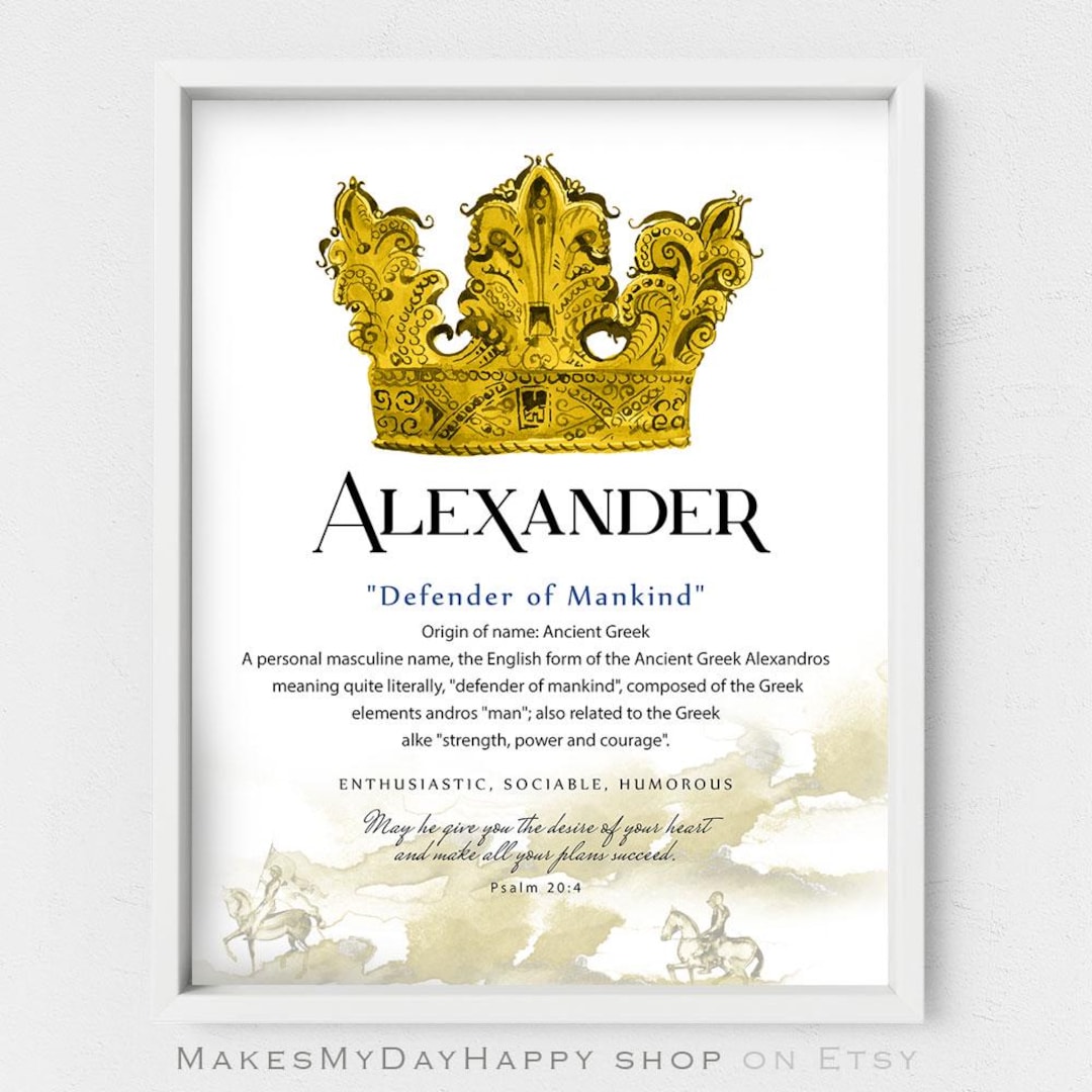 Alexander Name Meaning,ancient Greek Origin of the Name,golden Crown ...