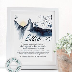 Corah Name Wall Art,personalized Nursery Name Meaning,custom Printable ...