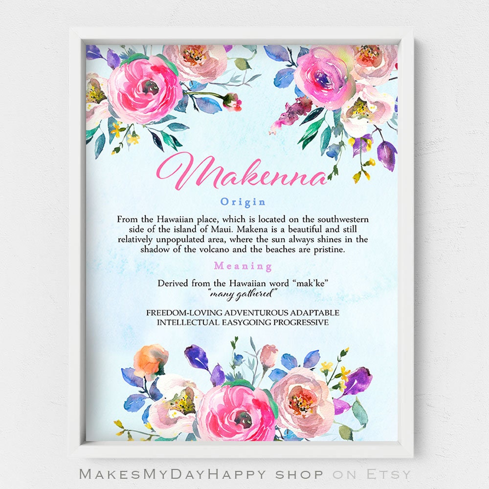 Milena Name Meaning,watercolor Pink Peonies,nursery Floral Decor,floral ...