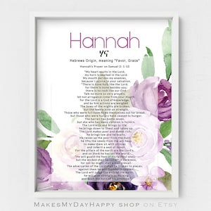 Naomi Name Meaning,purple Floral Girls Room Wall Art,biblical Meaning ...