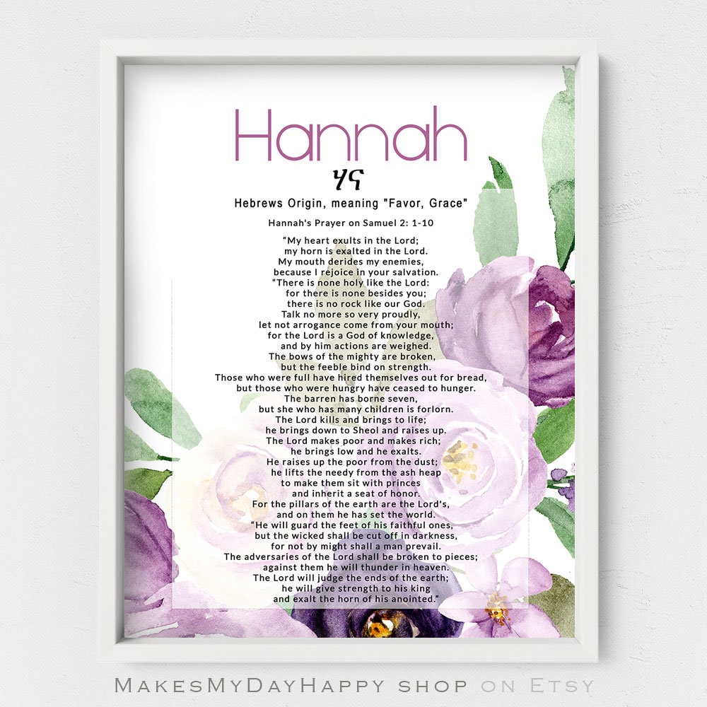 Naomi Name Meaning,purple Floral Girls Room Wall Art,biblical Meaning ...