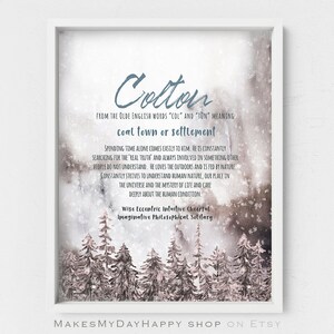 Callan Custom Name Meaning,first Name Wall Art,personalized Name ...