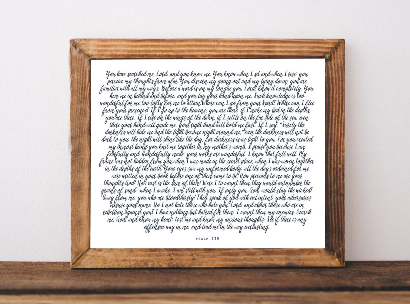 Psalm 139 Whole Chapter Printable Wall Artchristian Home | Etsy