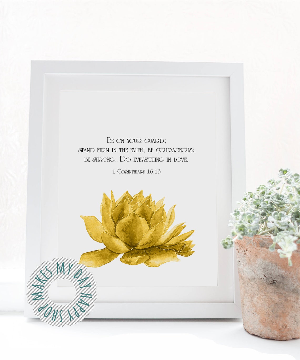 1 Corinthians 13:4-7 PrintLove is PatientBible Verse Wall | Etsy