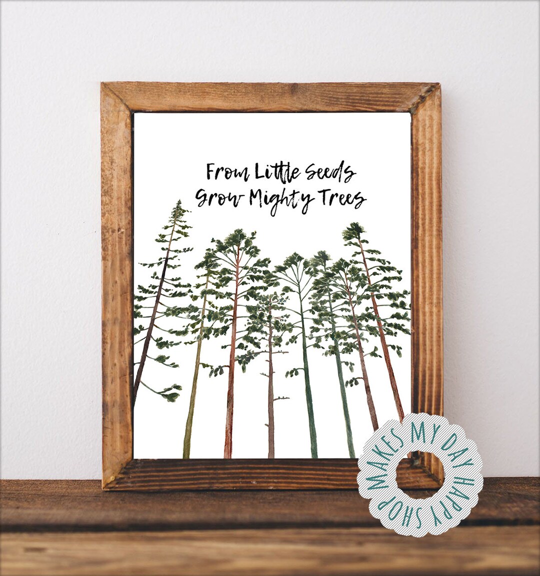 From Little Seeds Grow Mighty Trees Nursery Printable,rustic Camping ...
