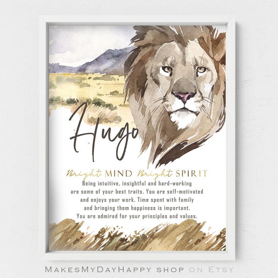 Hugo Name meaningFirst name wall artGiven nameCustom | Etsy