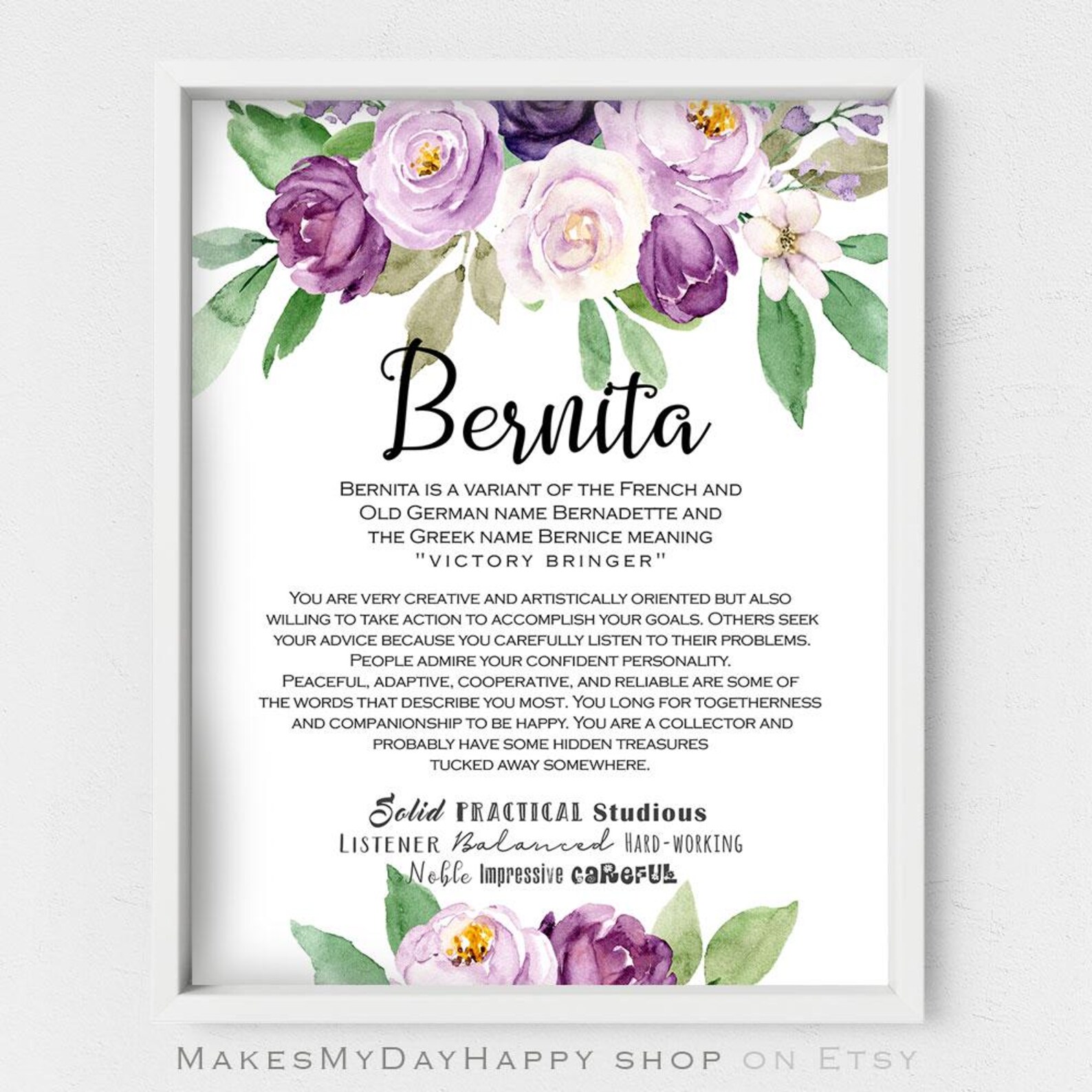 Myla Name Wall Art,best Friend Birthday,symbolizes Grace,teenage Girl's ...