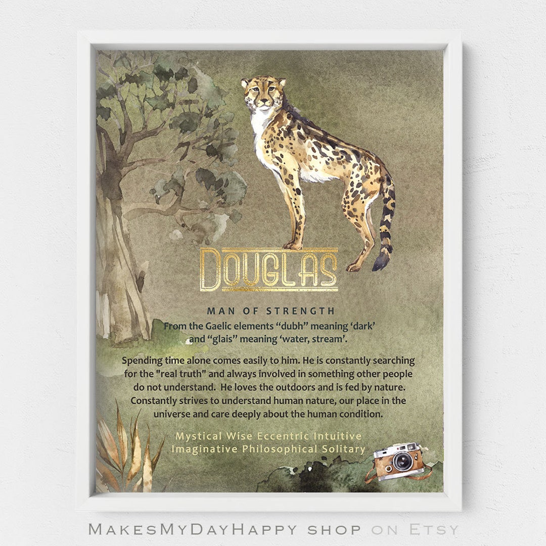 Douglas Name Meaning,first Name Wall Art,given Name Kids Room Decor ...