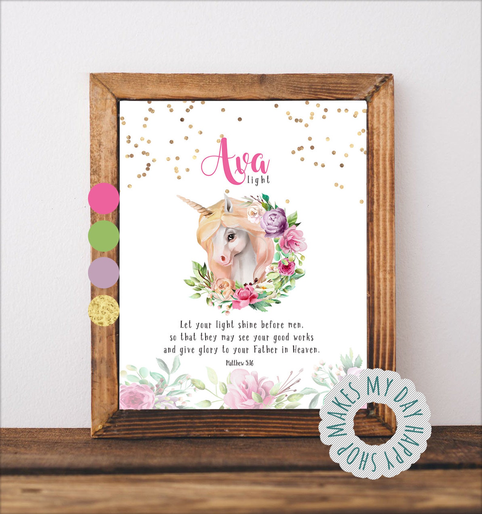 Custom Name Meaningname Personalized Wall Art | Etsy