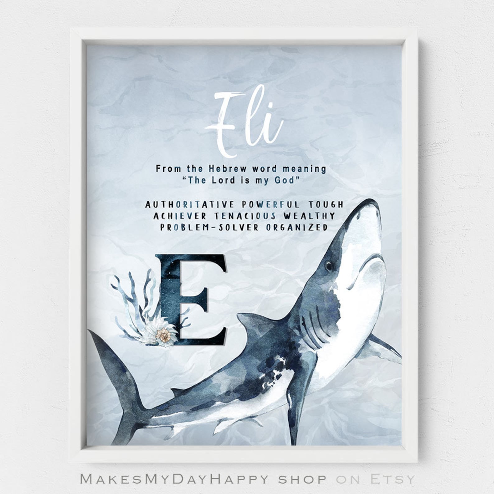 Stephen Name Meaning,marine Kids Room Art,watercolor Ocean Life,sea ...