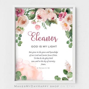 Jessica Name Wall Art,personalized Name Meaning,red Floral Poster ...