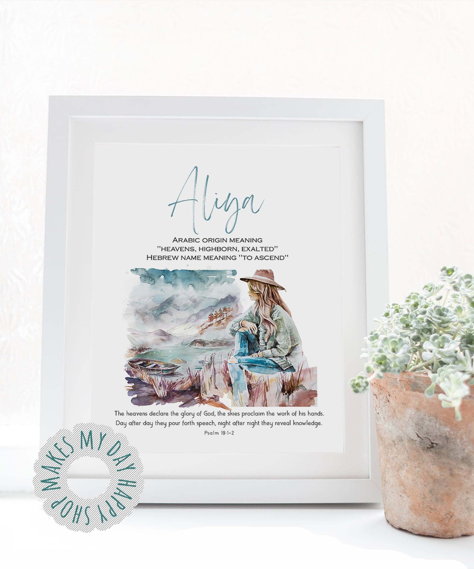 Ellie name meaningFirst name sign wall decorNavy landscape | Etsy