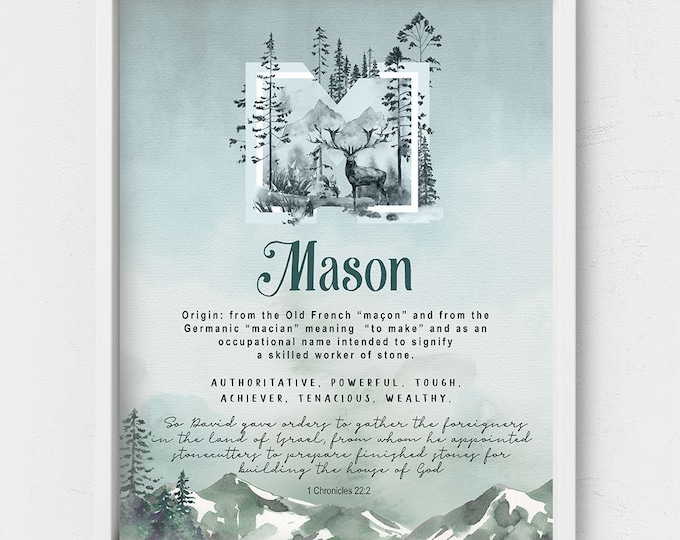 Mason Personalized Name Meaning,biblical Meaning,1 Chronicles 22 ...