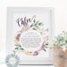 Josephine Name Meaning,custom Name Wall Art,purple Nursery,floral Name ...