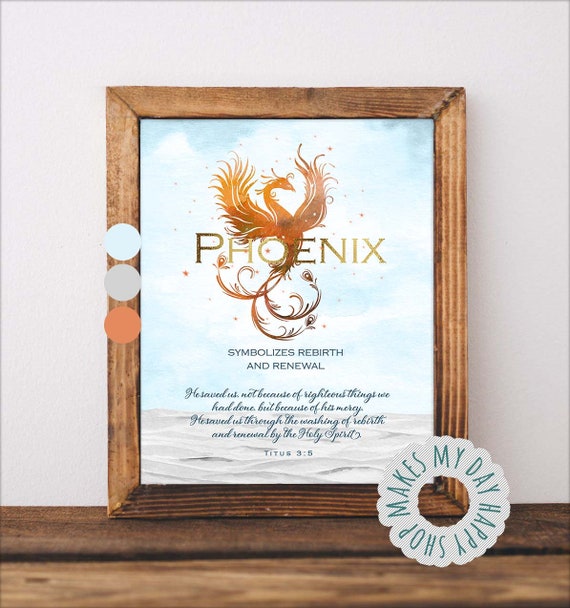 Phoenix Custom First Name Meaning Printabletitus 3:5 Bible - Etsy