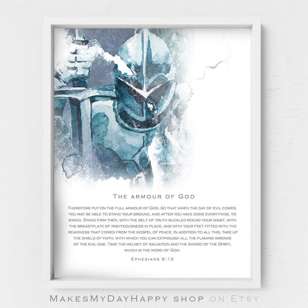 The Armour of God,ephesians 6,word of God,biblical Wall Art,spiritual ...