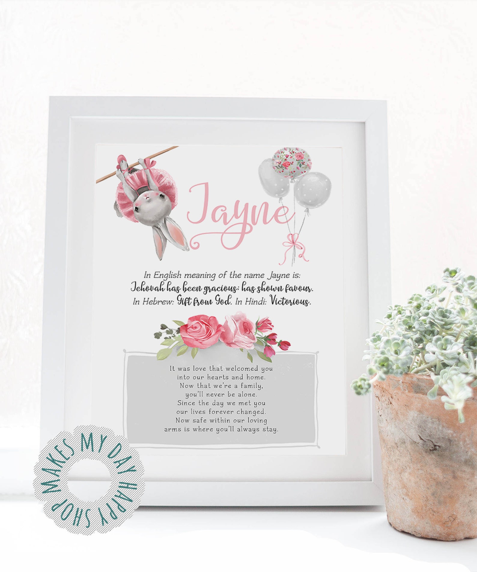 Custom Name Meaningname Personalized Wall Art | Etsy