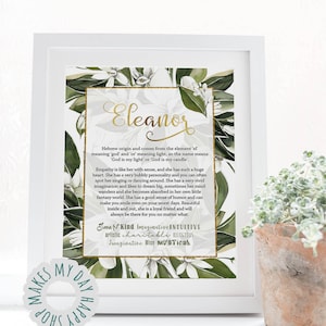 Olive Name Meaning,personalized Gift,greenery Nursery,sign Name Wall ...