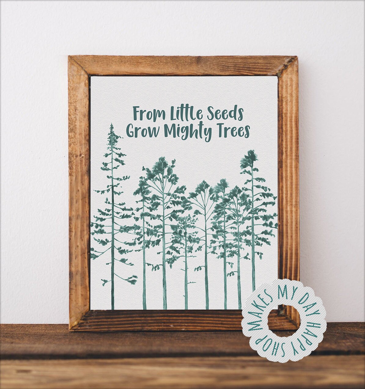 From Little Seeds Grow Mighty Trees Nursery Printablerustic | Etsy