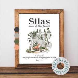 Silas Personalized Name Meaning,custom Printable Meaning of Name ...