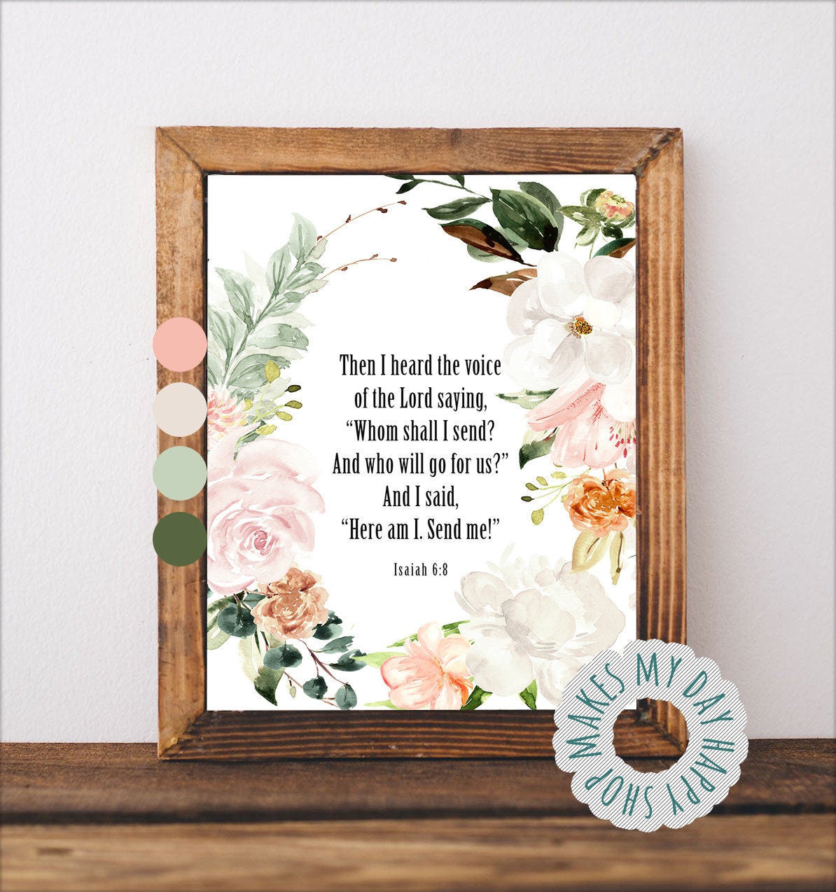 Isaiah 6:8 Here I Am Lord Send MeWatercolour Christian Wall | Etsy