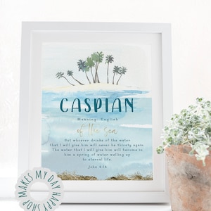 Logan Custom Name Meaning Printable Art,colorful Tropical Theme Name ...