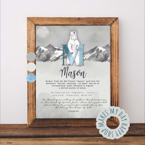 Mason Name Art - Etsy