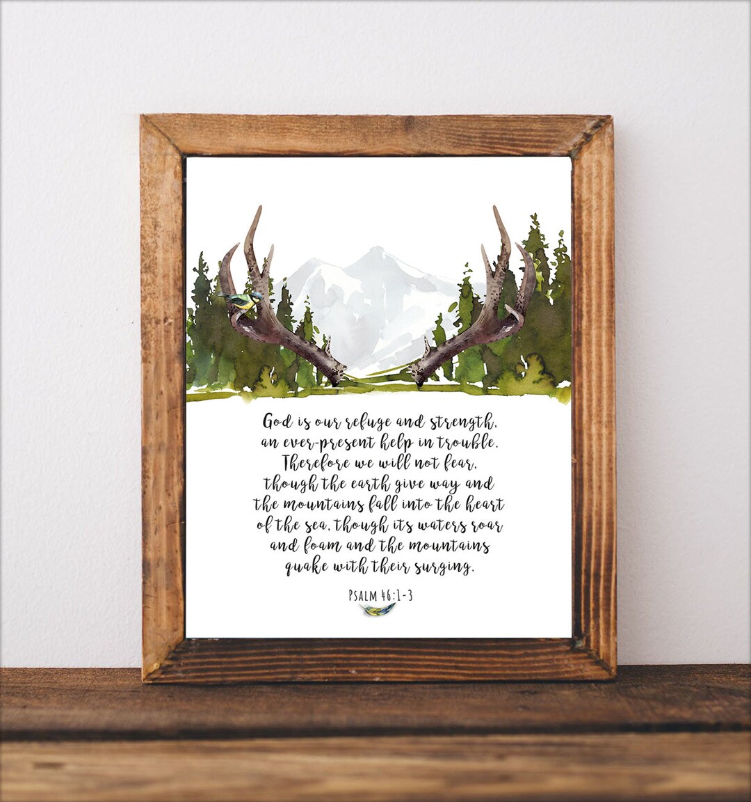 Psalm 46:1-3god is Our Refuge and Strengthfaith - Etsy