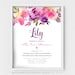 Adalyn Name Meaning,first Name Poster,personalized Gift,pink Floral ...