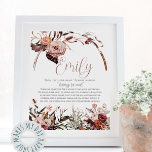 Ruby Name Meaning,first Name Wall Art,personalized Gift,custom ...